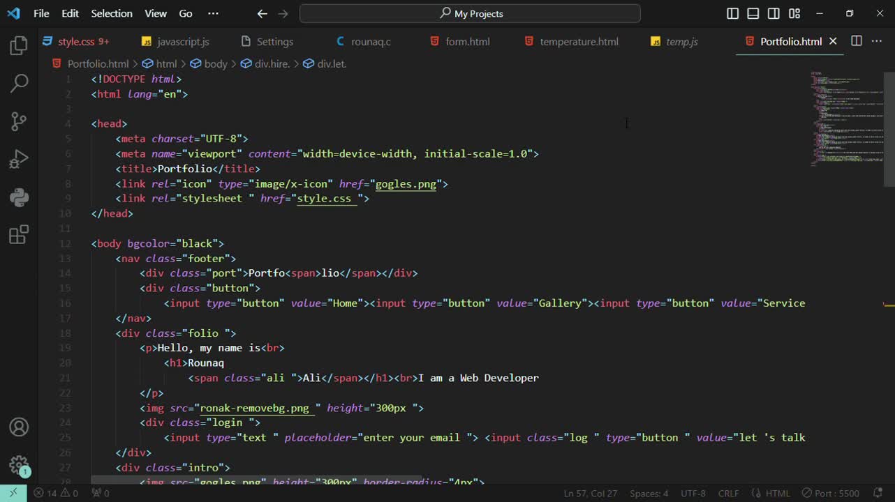 Rounaq Ali on LinkedIn: Making Portfolio using HTML and CSS . Thank you ... Rounaq Ali on LinkedIn: Making Portfolio using HTML and CSS . Thank you ...