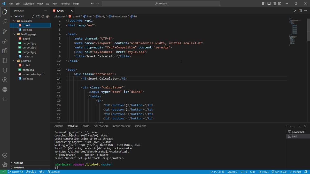 ADARSH BHARDWAJ on LinkedIn: #webdevelopment #internship #codsoft ADARSH BHARDWAJ on LinkedIn: #webdevelopment #internship #codsoft