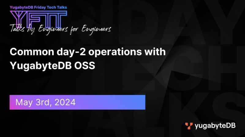 Yugabyte on LinkedIn: #yugabytedb #community #dbaas #cloudnative # ... Yugabyte on LinkedIn: #yugabytedb #community #dbaas #cloudnative # ...