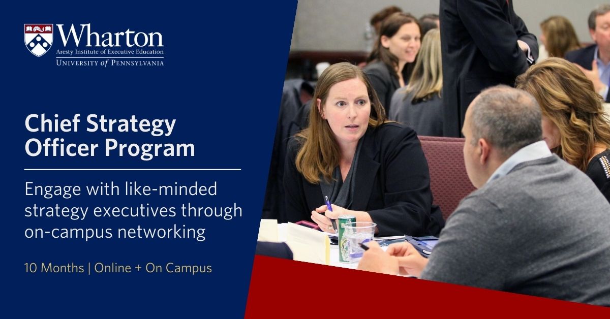 Wharton Executive Education | CSO Program on LinkedIn: Chief Strategy ... Wharton Executive Education | CSO Program on LinkedIn: Chief Strategy ...