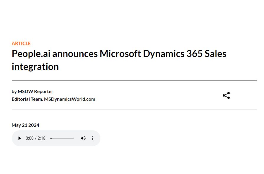 MSDynamicsWorld.com (MSDW) on LinkedIn: People.ai announces Microsoft ... MSDynamicsWorld.com (MSDW) on LinkedIn: People.ai announces Microsoft ...