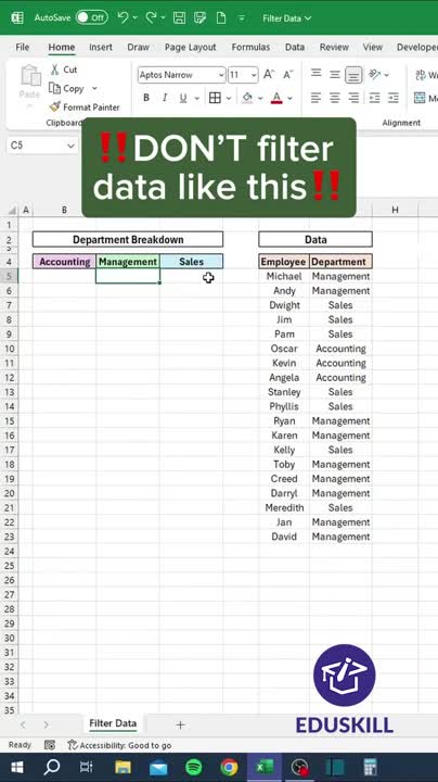 📊💡 Master Excel Like a Pro: Learn the Art of Data Filtering! | Eduskill ... 📊💡 Master Excel Like a Pro: Learn the Art of Data Filtering! | Eduskill ...