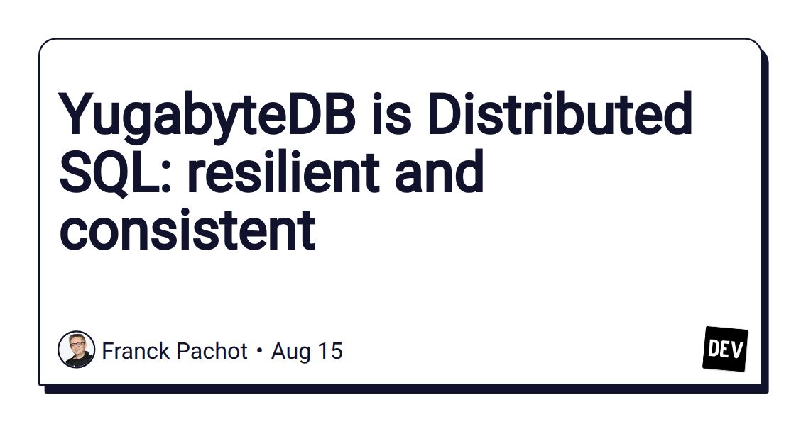 Seth Luersen on LinkedIn: YugabyteDB is Distributed SQL: resilient and ... Seth Luersen on LinkedIn: YugabyteDB is Distributed SQL: resilient and ...