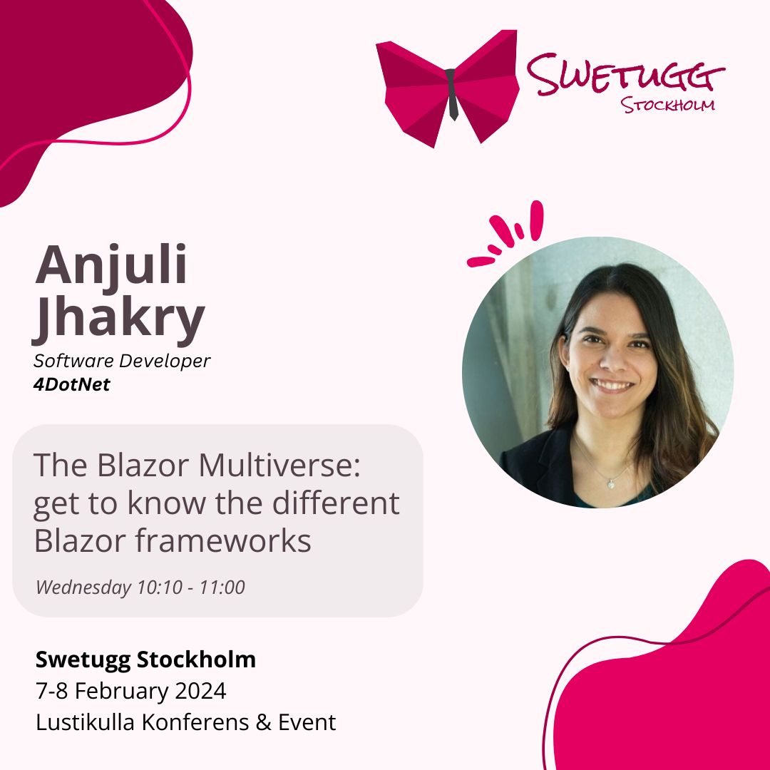 Swetugg on LinkedIn: Anjuli Jhakry navigates the Blazor Multiverse ... Swetugg on LinkedIn: Anjuli Jhakry navigates the Blazor Multiverse ...