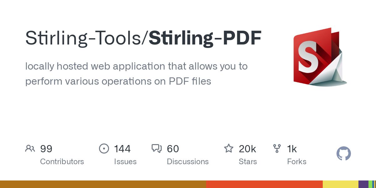 Bearstech on LinkedIn: GitHub - Stirling-Tools/Stirling-PDF: locally ... Bearstech on LinkedIn: GitHub - Stirling-Tools/Stirling-PDF: locally ...