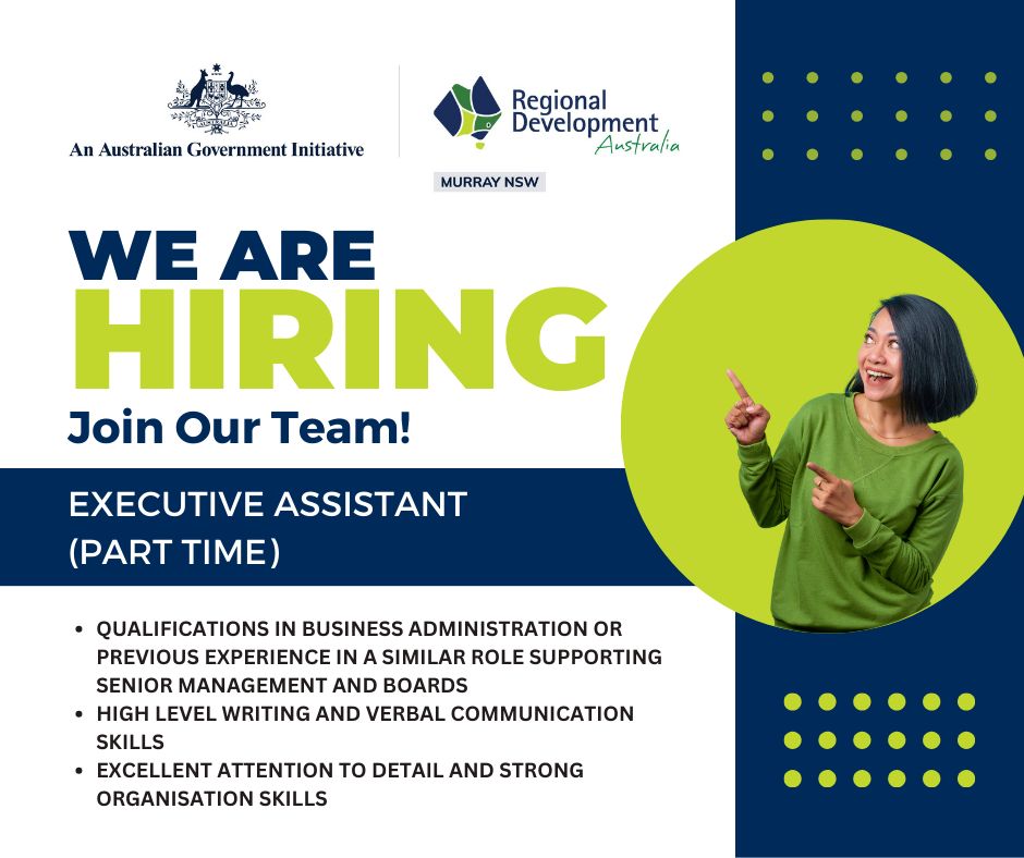Regional Development Australia Murray on LinkedIn: #executiveassistant ... Regional Development Australia Murray on LinkedIn: #executiveassistant ...