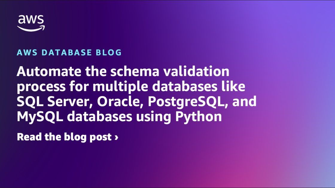 Rodrigo Prado on LinkedIn: Automate the schema validation process for ... Rodrigo Prado on LinkedIn: Automate the schema validation process for ...