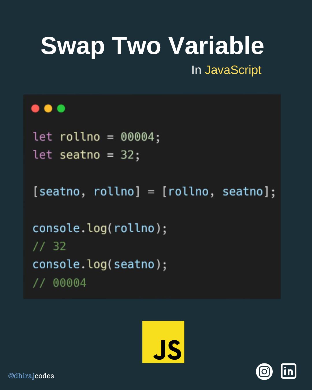 Dhiraj Tandulkar on LinkedIn: #javascript #coding #developer # ... Dhiraj Tandulkar on LinkedIn: #javascript #coding #developer # ...