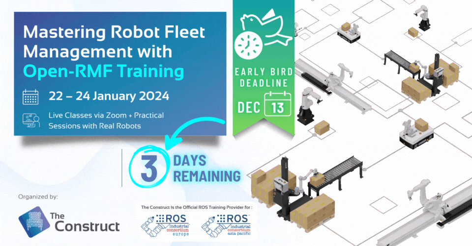 The Construct on LinkedIn: ⏳ Just 3 DAYS remaining! Dive into our Robot ... The Construct on LinkedIn: ⏳ Just 3 DAYS remaining! Dive into our Robot ...