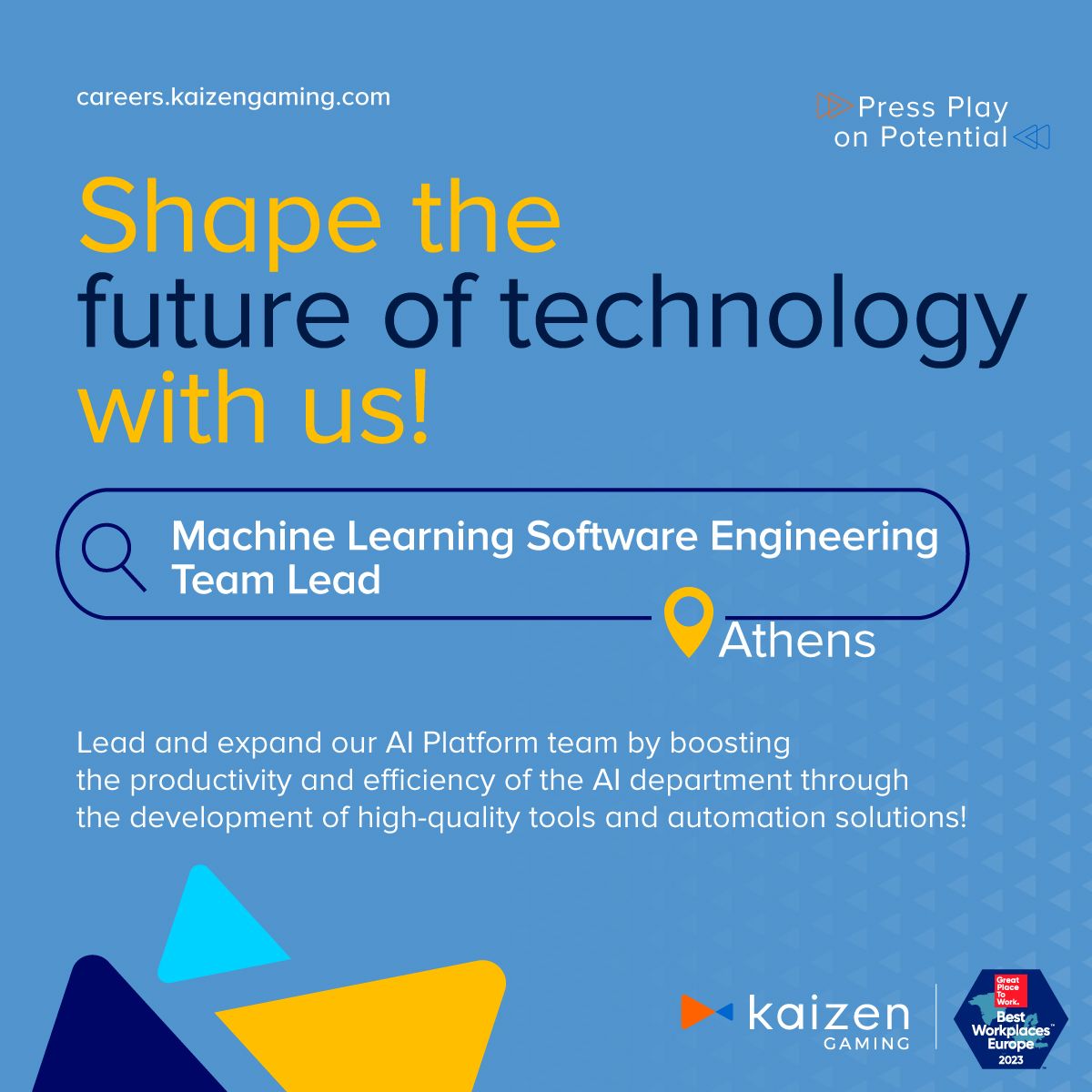 Kaizen Gaming on LinkedIn: Machine Learning Engineering Team Lead Kaizen Gaming on LinkedIn: Machine Learning Engineering Team Lead
