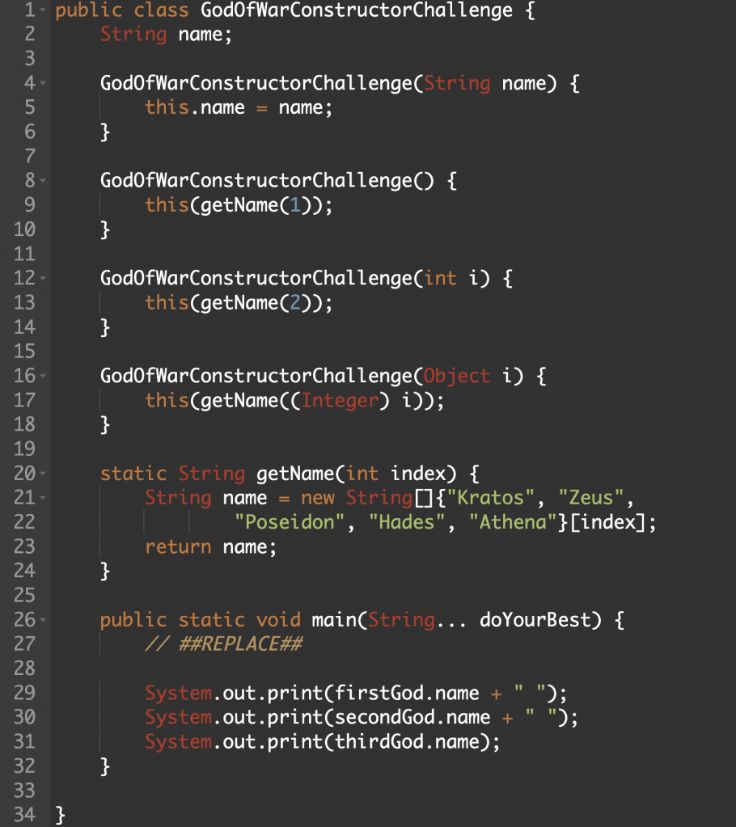 Java Challengers on LinkedIn: #java #javachallenge #godofwar Java Challengers on LinkedIn: #java #javachallenge #godofwar