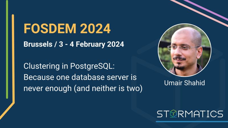 Stormatics on LinkedIn: #fosdem #pgday Stormatics on LinkedIn: #fosdem #pgday