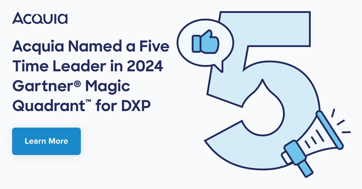 Acquia on LinkedIn: Acquia is a Leader in the 2024 Gartner® Magic ... Acquia on LinkedIn: Acquia is a Leader in the 2024 Gartner® Magic ...