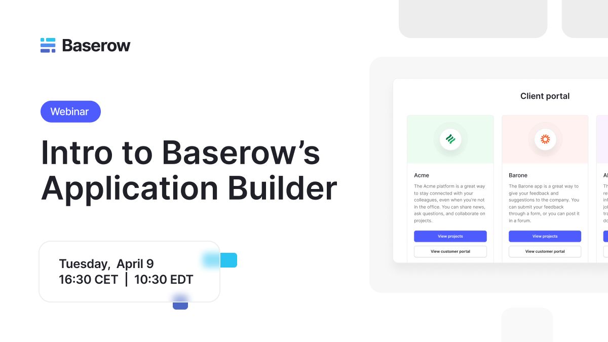 Baserow on LinkedIn: #baserow #nocode #lowcode #opensource Baserow on LinkedIn: #baserow #nocode #lowcode #opensource