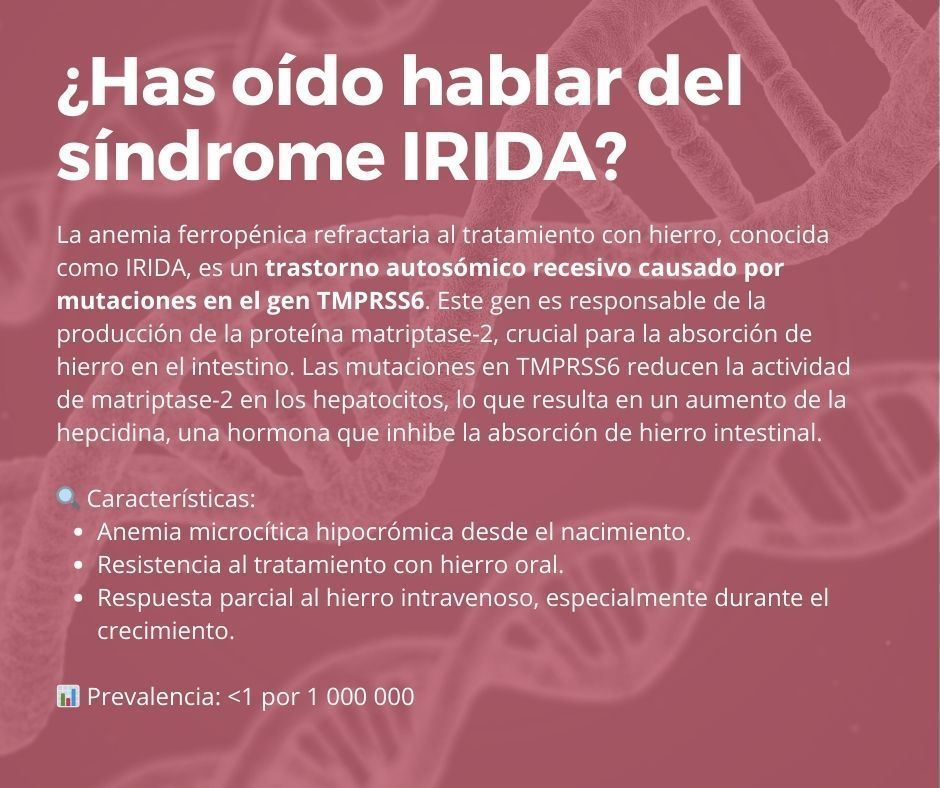 Mayka Sanchez en LinkedIn: IRIDA -Iron Refractory Iron deficiency ... Mayka Sanchez en LinkedIn: IRIDA -Iron Refractory Iron deficiency ...