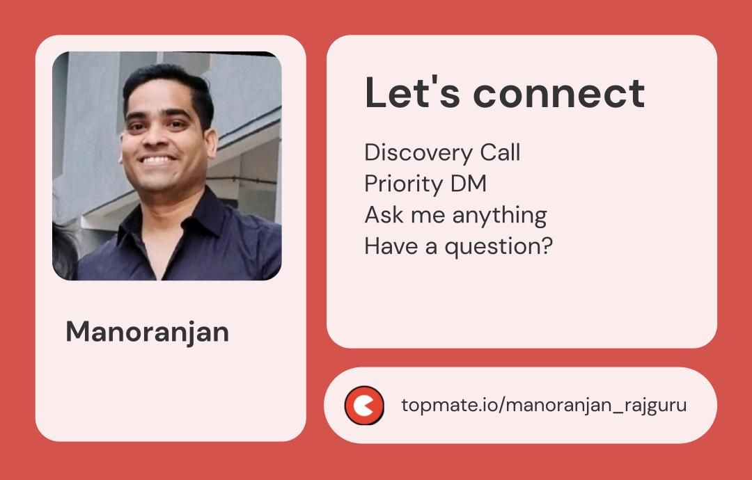 Manoranjan Rajguru on LinkedIn: Hey folks! I've been getting a lot of ... Manoranjan Rajguru on LinkedIn: Hey folks! I've been getting a lot of ...