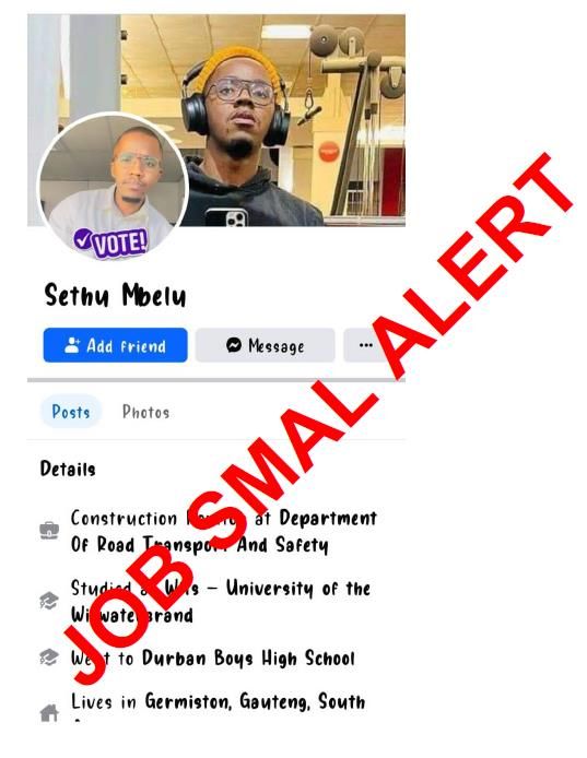 SANRAL on LinkedIn: SANRAL warns of a job scam targeting Facebook users ... SANRAL on LinkedIn: SANRAL warns of a job scam targeting Facebook users ...