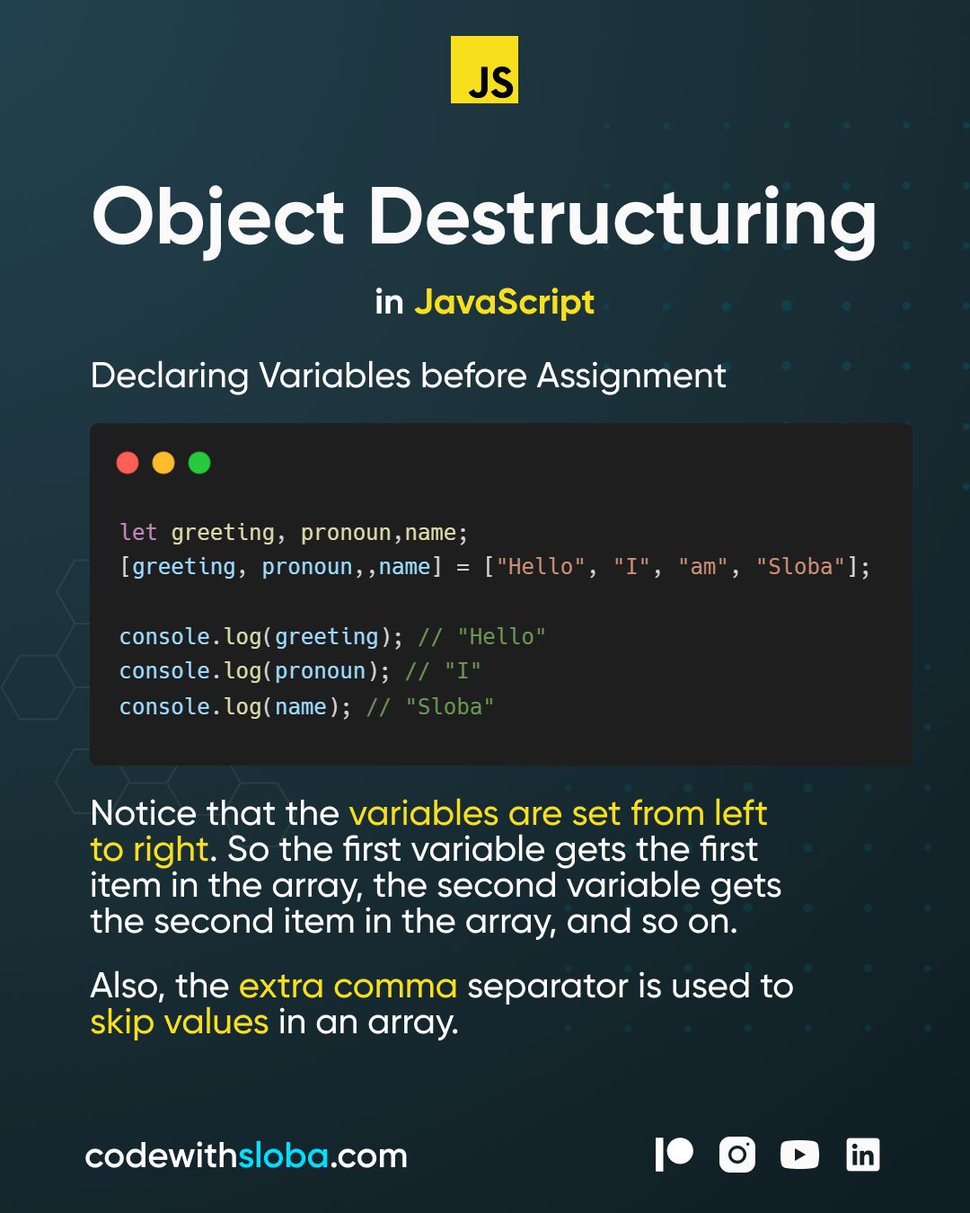 Slobodan Gajić on LinkedIn: #codewithsloba #programming #javascript Slobodan Gajić on LinkedIn: #codewithsloba #programming #javascript
