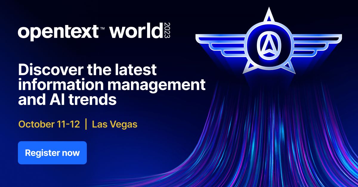 OpenText on LinkedIn: Personal Information - OpenText World 2023 OpenText on LinkedIn: Personal Information - OpenText World 2023