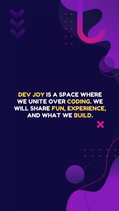 Join Dev Joy, a community channel for devs to share experiences & tips ... Join Dev Joy, a community channel for devs to share experiences & tips ...