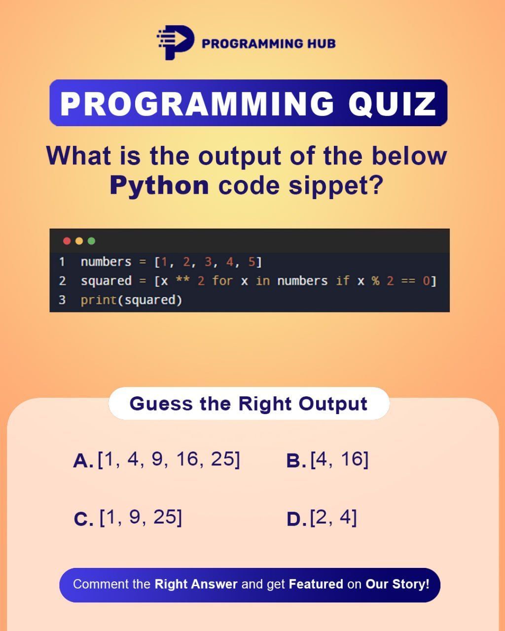 Programming Hub on LinkedIn: #programminghubchallenge # ... Programming Hub on LinkedIn: #programminghubchallenge # ...