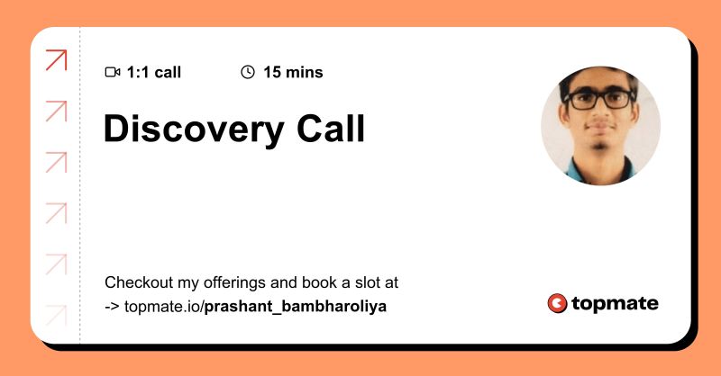bambharoliya Prashant on LinkedIn: Discovery Call with Prashant ... bambharoliya Prashant on LinkedIn: Discovery Call with Prashant ...