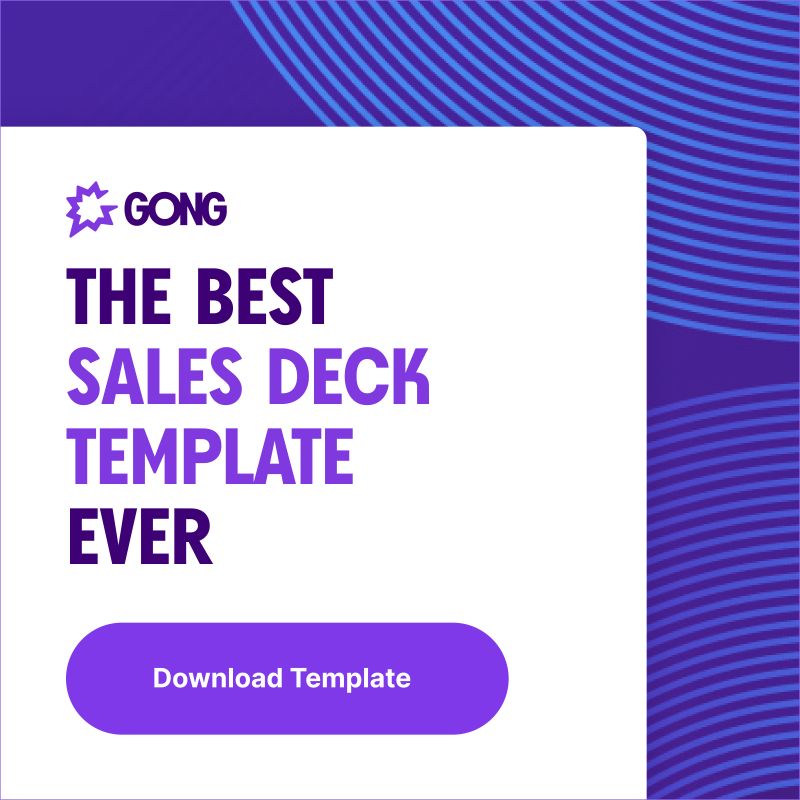 Gong on LinkedIn: The Best Sales Pitch Deck Ever: Free Sales Deck ... Gong on LinkedIn: The Best Sales Pitch Deck Ever: Free Sales Deck ...