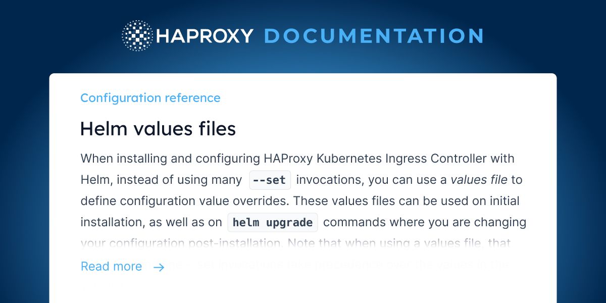 HAProxy Technologies on LinkedIn: #documentation HAProxy Technologies on LinkedIn: #documentation