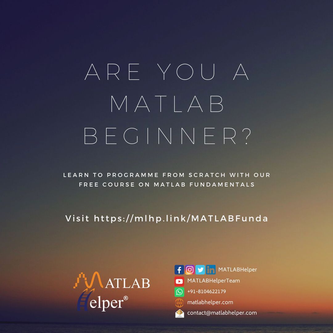 MATLAB Helper ® on LinkedIn: #matlab #programming #onlinelearning MATLAB Helper ® on LinkedIn: #matlab #programming #onlinelearning