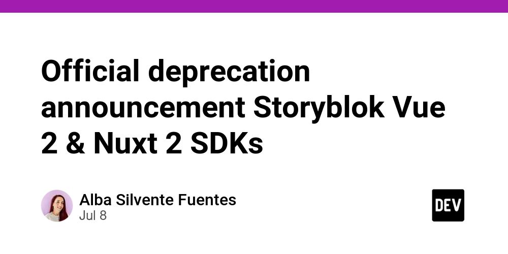 Vue.js Developers on LinkedIn: Official deprecation announcement ... Vue.js Developers on LinkedIn: Official deprecation announcement ...