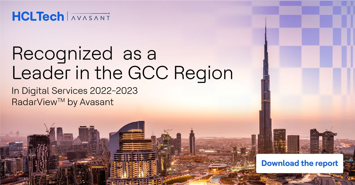 HCLTech on LinkedIn: HCLTech rated as Leader in Avasant’s GCC Region ... HCLTech on LinkedIn: HCLTech rated as Leader in Avasant’s GCC Region ...