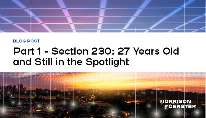 Lawrence W Gallick on LinkedIn: Section 230 has generated significant ... Lawrence W Gallick on LinkedIn: Section 230 has generated significant ...