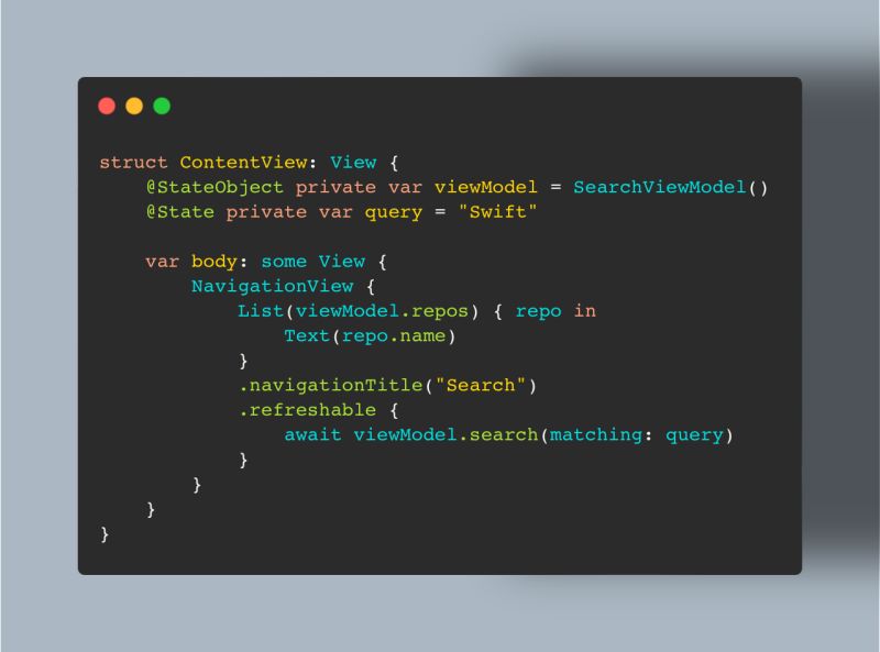 Majid Jabrayilov on LinkedIn: We attach the refreshable view modifier ... Majid Jabrayilov on LinkedIn: We attach the refreshable view modifier ...