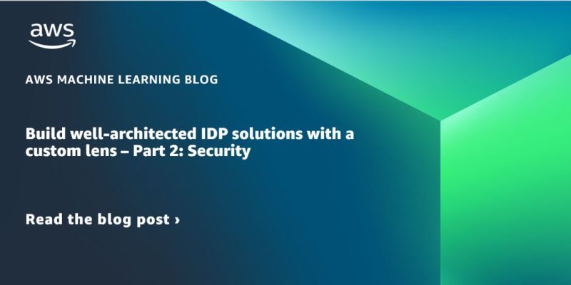 Rodrigo Prado on LinkedIn: Build well-architected IDP solutions with a ... Rodrigo Prado on LinkedIn: Build well-architected IDP solutions with a ...