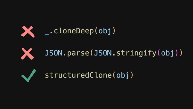Miloš Matić on LinkedIn: Deep Cloning Objects in JavaScript, the Modern Way Miloš Matić on LinkedIn: Deep Cloning Objects in JavaScript, the Modern Way