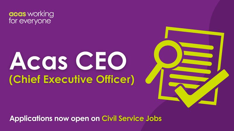 Acas on LinkedIn: Acas is seeking a new Chief Executive to oversee the ... Acas on LinkedIn: Acas is seeking a new Chief Executive to oversee the ...