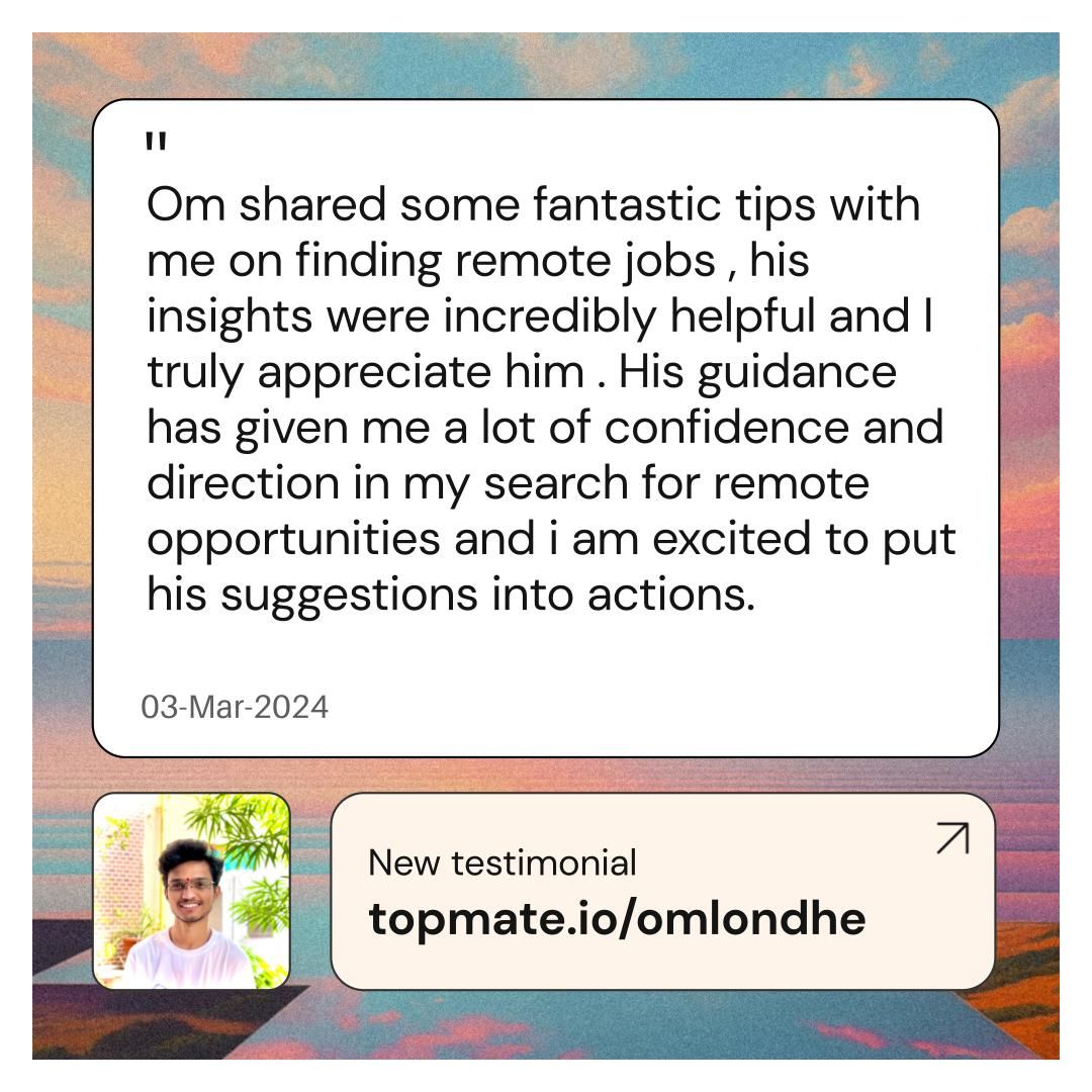 Om Londhe on LinkedIn: Om Londhe Om Londhe on LinkedIn: Om Londhe