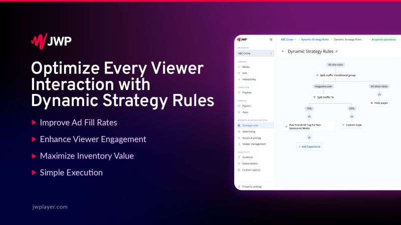 JWP (JW Player) on LinkedIn: 🚀 Introducing Dynamic Strategy Rules ... JWP (JW Player) on LinkedIn: 🚀 Introducing Dynamic Strategy Rules ...