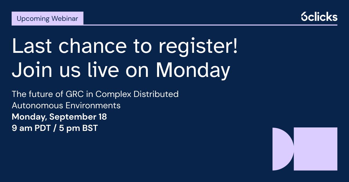 6clicks on LinkedIn: #6clicks #grc #webinar #riskmanagement #compliance 6clicks on LinkedIn: #6clicks #grc #webinar #riskmanagement #compliance