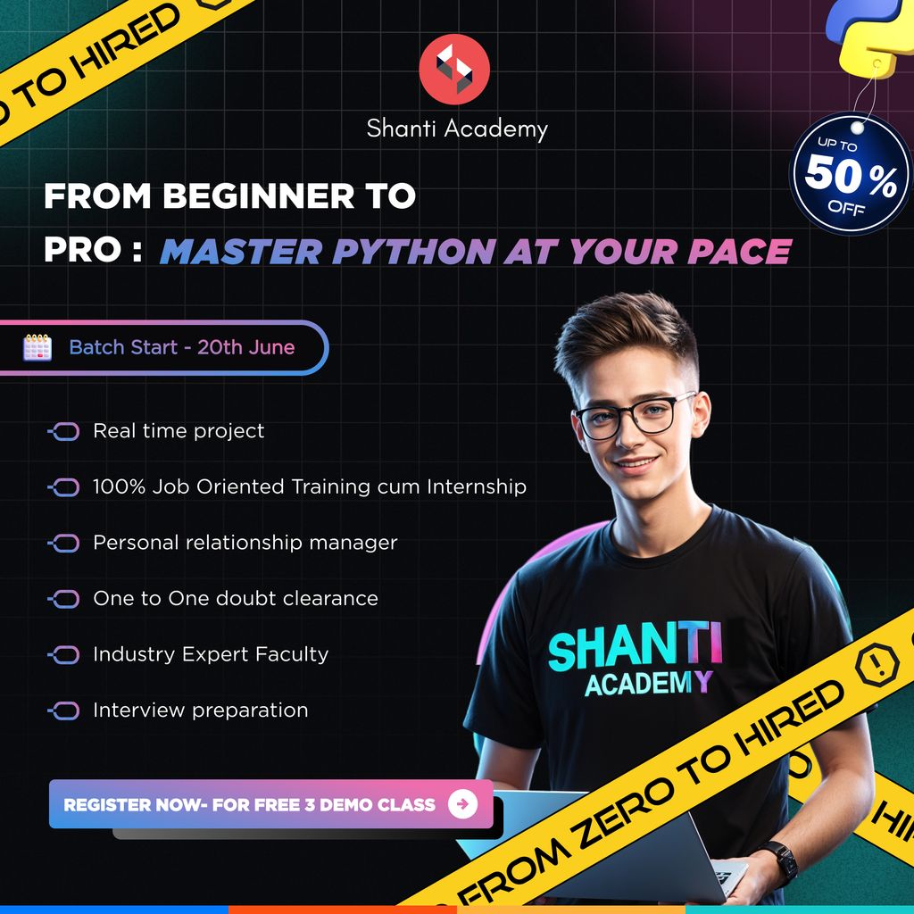 Shanti Academy on LinkedIn: #learnpython #shantiacademy #python # ... Shanti Academy on LinkedIn: #learnpython #shantiacademy #python # ...