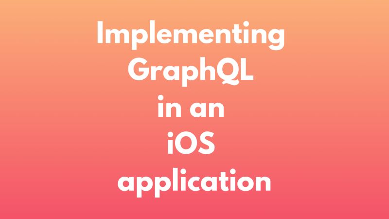 Dmytro Chumakov on LinkedIn: #implementing #graphql #ios #application Dmytro Chumakov on LinkedIn: #implementing #graphql #ios #application