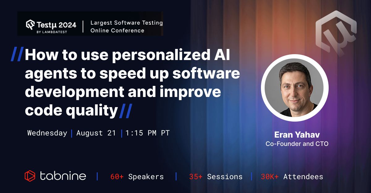 Tabnine on LinkedIn: #online #developers #events #programming Tabnine on LinkedIn: #online #developers #events #programming