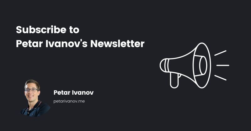 Petar Ivanov on LinkedIn: Newsletter | Petar Ivanov's Website | 14 comments Petar Ivanov on LinkedIn: Newsletter | Petar Ivanov's Website | 14 comments