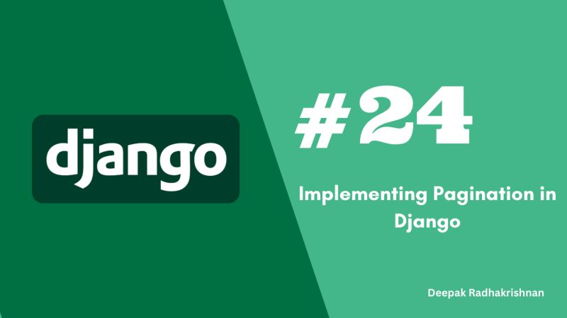 Deepak R on LinkedIn: Implementing Pagination in Django Deepak R on LinkedIn: Implementing Pagination in Django