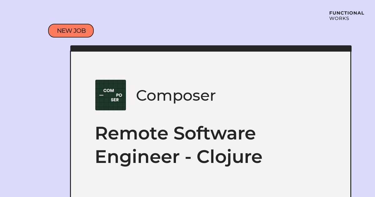 Functional Works on LinkedIn: Remote Remote Software Engineer - Clojure ... Functional Works on LinkedIn: Remote Remote Software Engineer - Clojure ...