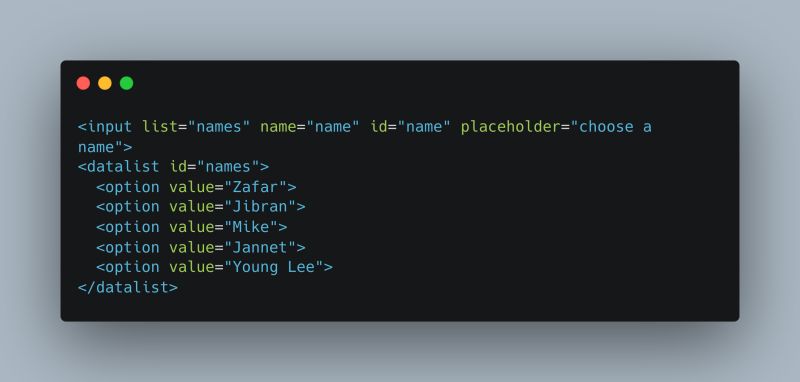 Zafar Saleem on LinkedIn: #javascript #html #datalist #frontend # ... Zafar Saleem on LinkedIn: #javascript #html #datalist #frontend # ...