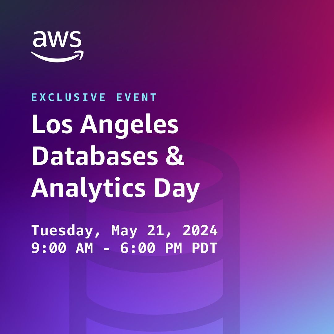 Subbu Ramarao on LinkedIn: Join us at LA for the AWS Databases and ... Subbu Ramarao on LinkedIn: Join us at LA for the AWS Databases and ...