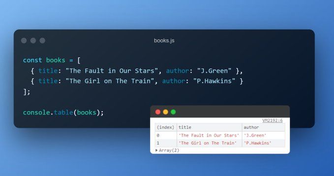 Madza 👨💻⚡ on LinkedIn: JavaScript tip 💡 Use console.table() instead of ... Madza 👨💻⚡ on LinkedIn: JavaScript tip 💡 Use console.table() instead of ...