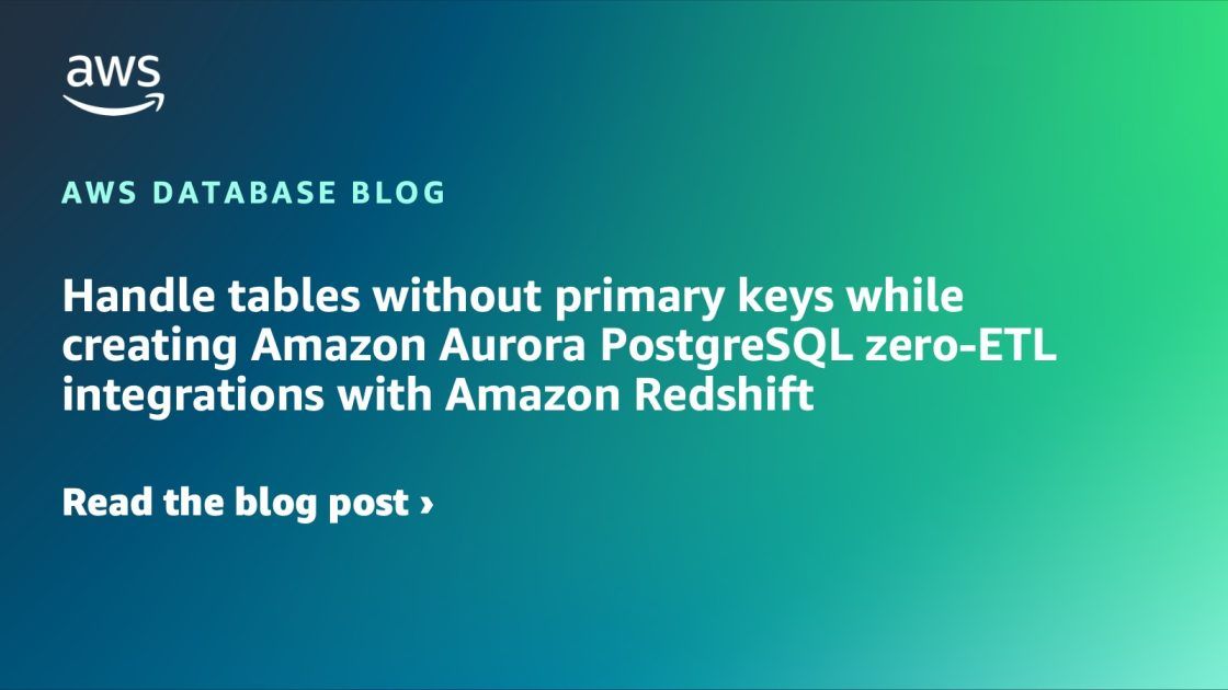 Rodrigo Prado on LinkedIn: Handle tables without primary keys while ... Rodrigo Prado on LinkedIn: Handle tables without primary keys while ...
