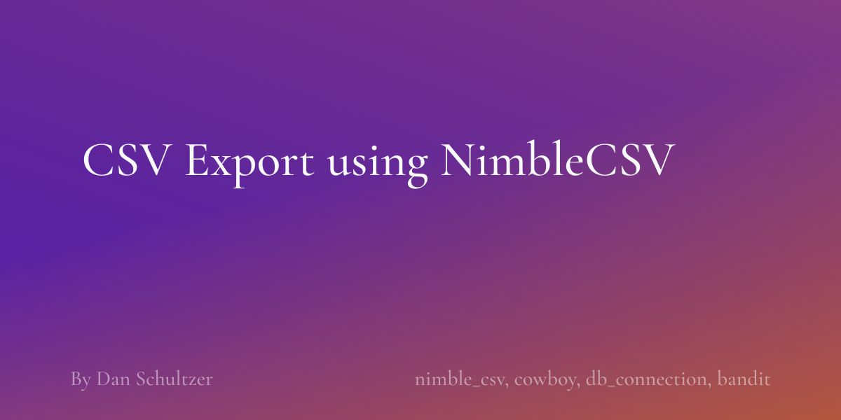 Learn-Elixir.dev on LinkedIn: CSV Export using NimbleCSV Learn-Elixir.dev on LinkedIn: CSV Export using NimbleCSV